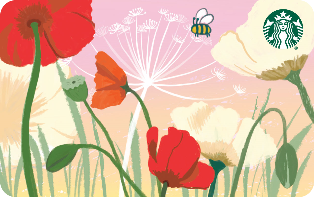 Gift card image: The view on this card is looking upward through a ...